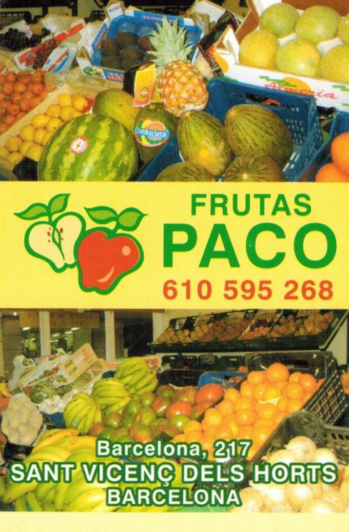 Frutas Paco - Guia33